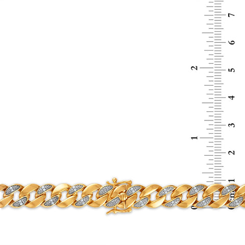 1 CTW Natural Diamond Miami Cuban Link 24-inch Chain in 10KT Yellow Go ...