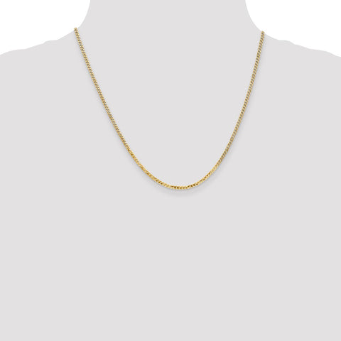 10KT Yellow Gold 20-inch 2.2MM Flat Beveled Chain – Daniels Jewelers