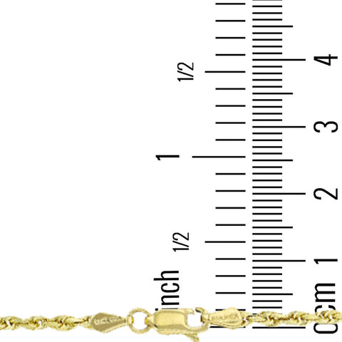 14KT Yellow Gold 24-inch 2.5MM Rope Chain – Daniels Jewelers