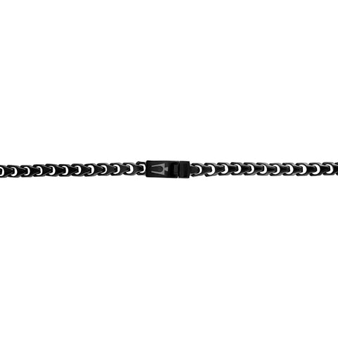Bulova Black Stainless Steel 22-inch Chain – Daniels Jewelers