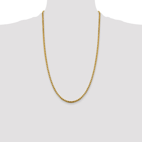 14KT Yellow Gold 26-inch 3.6MM Box Chain – Daniels Jewelers