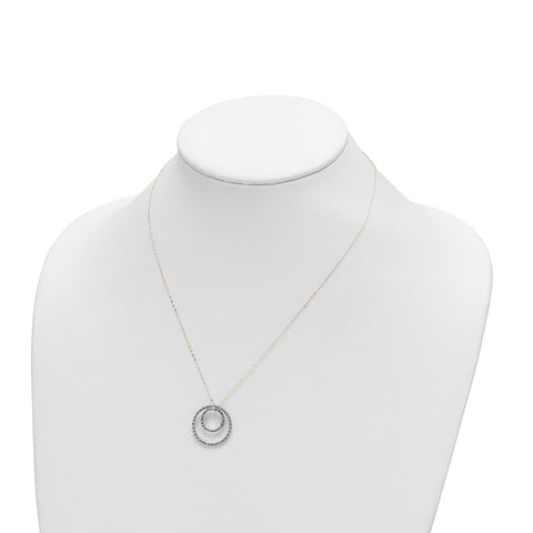 Diamond Fascination Diamond Accent Circle 18-inch Necklace in 14KT Yel ...