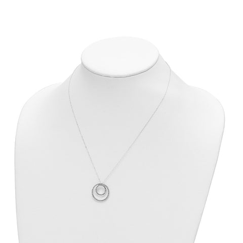 Diamond Fascination Diamond Accent Circle 18-inch Necklace in 14KT Whi ...