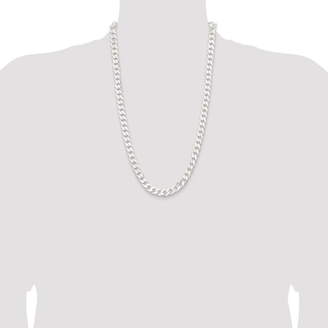 Sterling Silver 26-inch 9MM Curb Chain – Daniels Jewelers