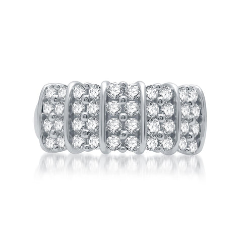 1 CTW Diamond Ring in Rhodium Plated Sterling Silver – Daniels Jewelers