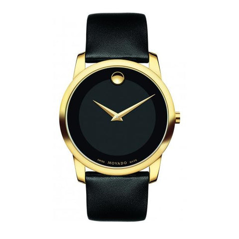 Movado Museum Classic with Black Dial and Leather Strap. 0607271 ...