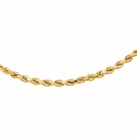 14KT Yellow Gold 24-inch 2.15MM Rope Chain – Daniels Jewelers