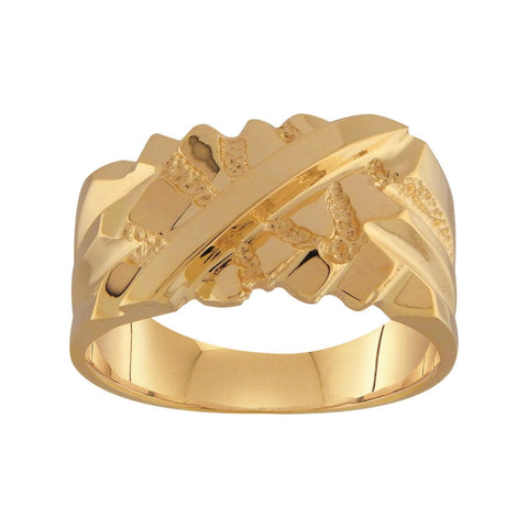 14KT Yellow Gold Nugget Ring – Daniels Jewelers